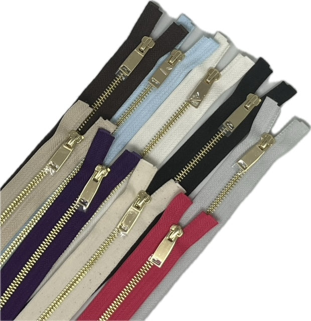 5mm Metal Shiny Gold 28" Zipper - YKK, Riri, Fashion Zippers — ZipUpZipper