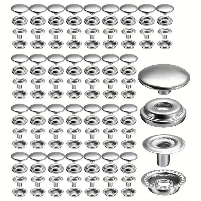 Snap 24/Line Nickel 4 parts All Purposes — ZipUpZipper