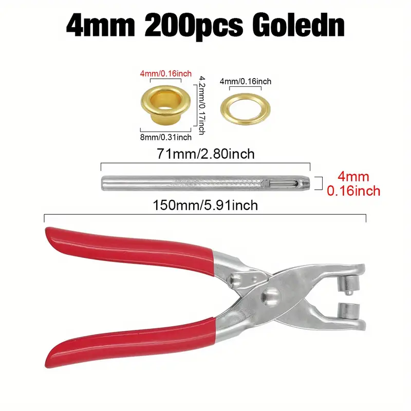 4mm Eyelet Set with Installation Tools - Durable & Easy — ZipUpZipper