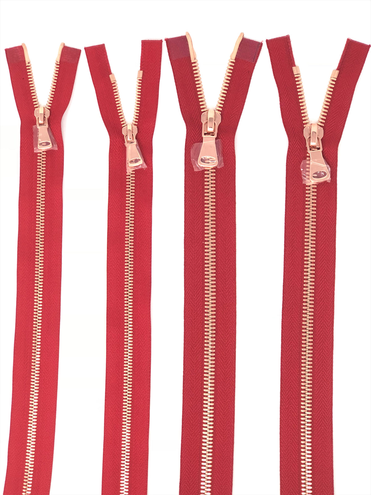Wholesale Red Glossy Rose Gold Two-Way Separating Zipper in 5MM or 8MM ...