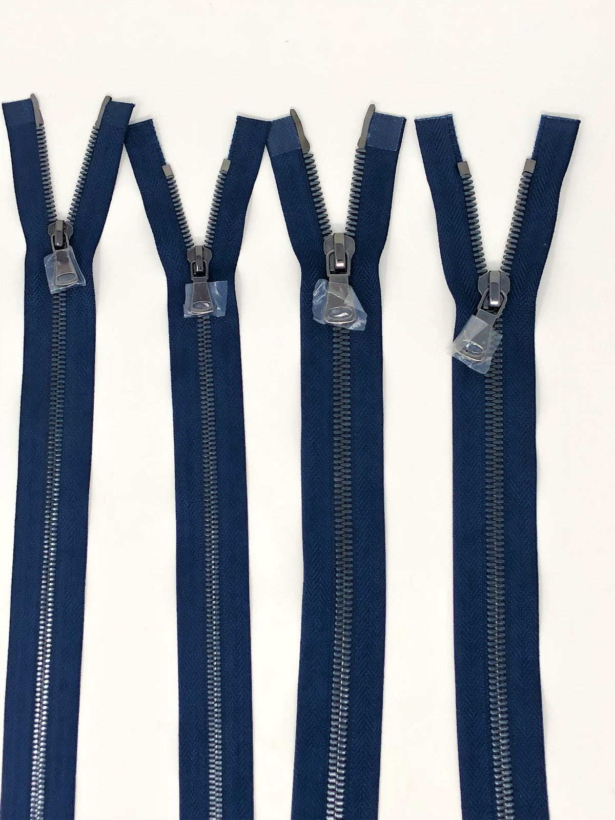 Wholesale Navy Glossy Gun Metal Two-Way Separating Zipper in 5MM or 8M ...
