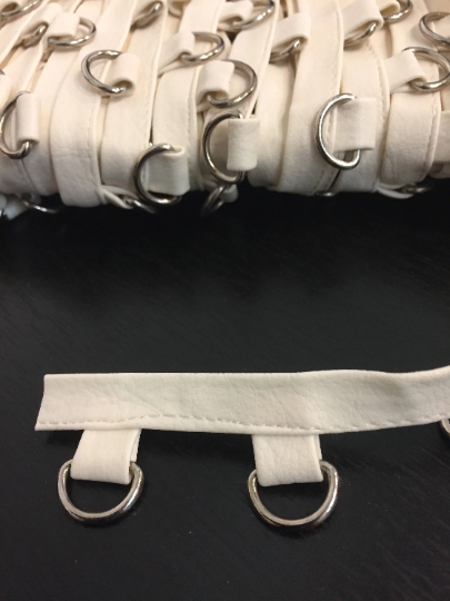 3/4" Wide Vinyl D-Ring Eyelet Tape with Silver Buckle — ZipUpZipper